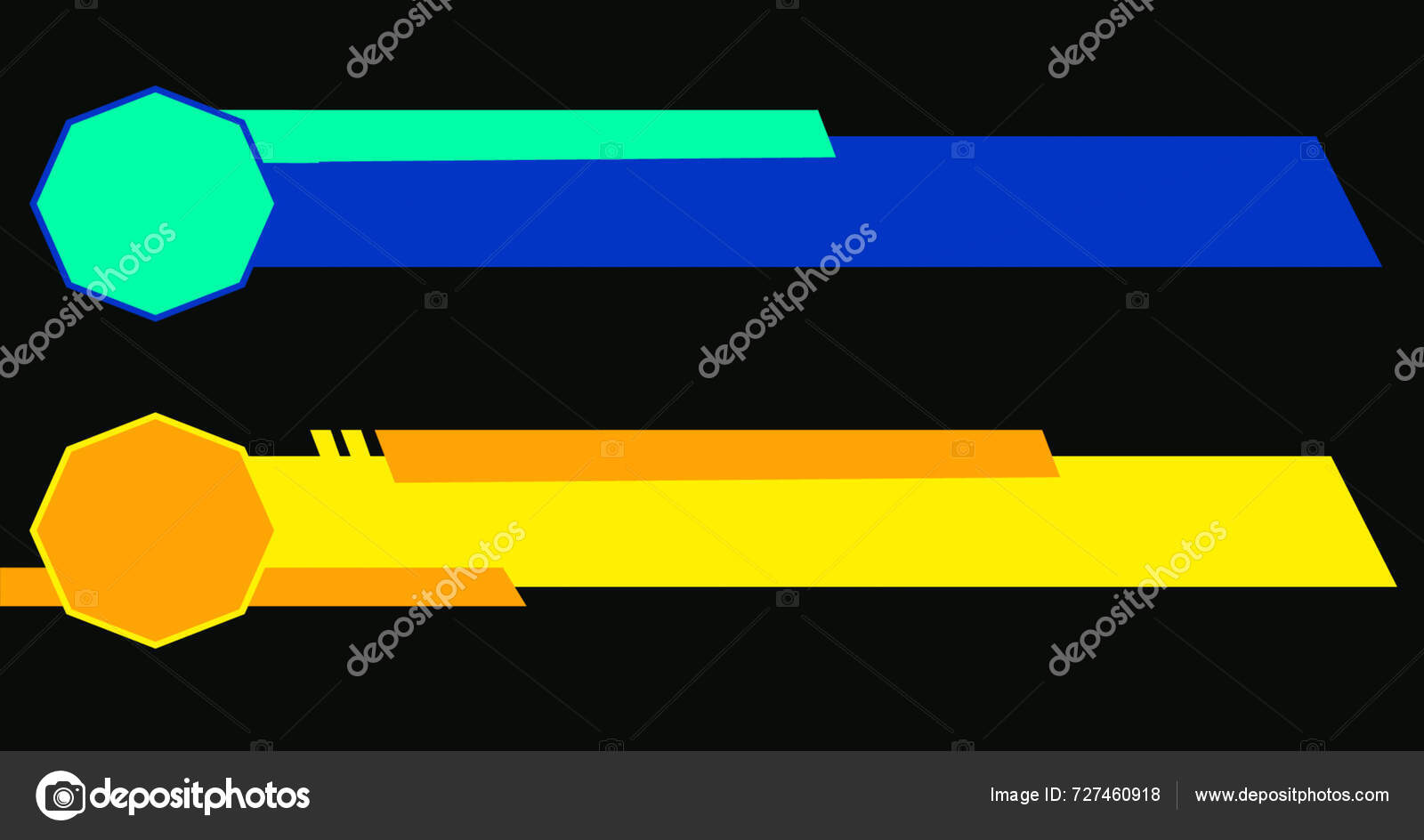 Designed Cool Lower Third Pack Illustrations Different Colors High ...