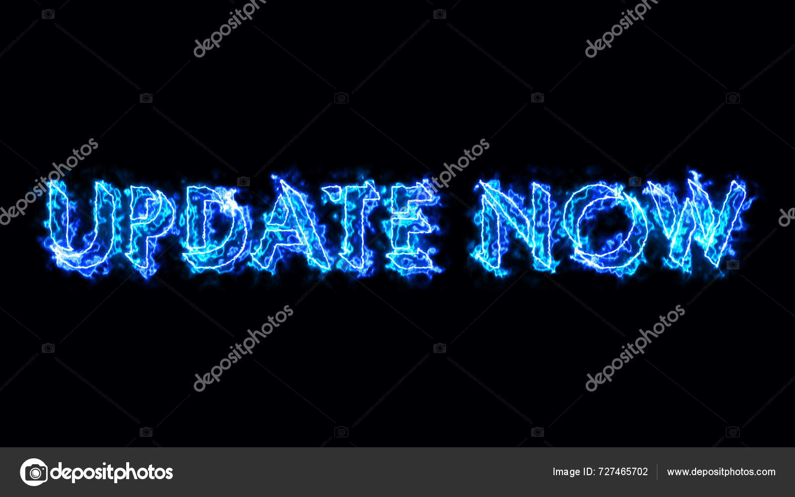Update Now Text Cool Illustration Easy Put Any Video Neon — Stock Photo ...