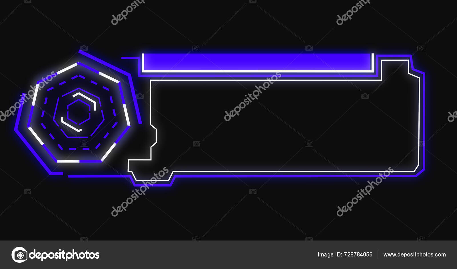 Illustration Sci Designed Neon Hud Lower Third Element Hud Interface ...