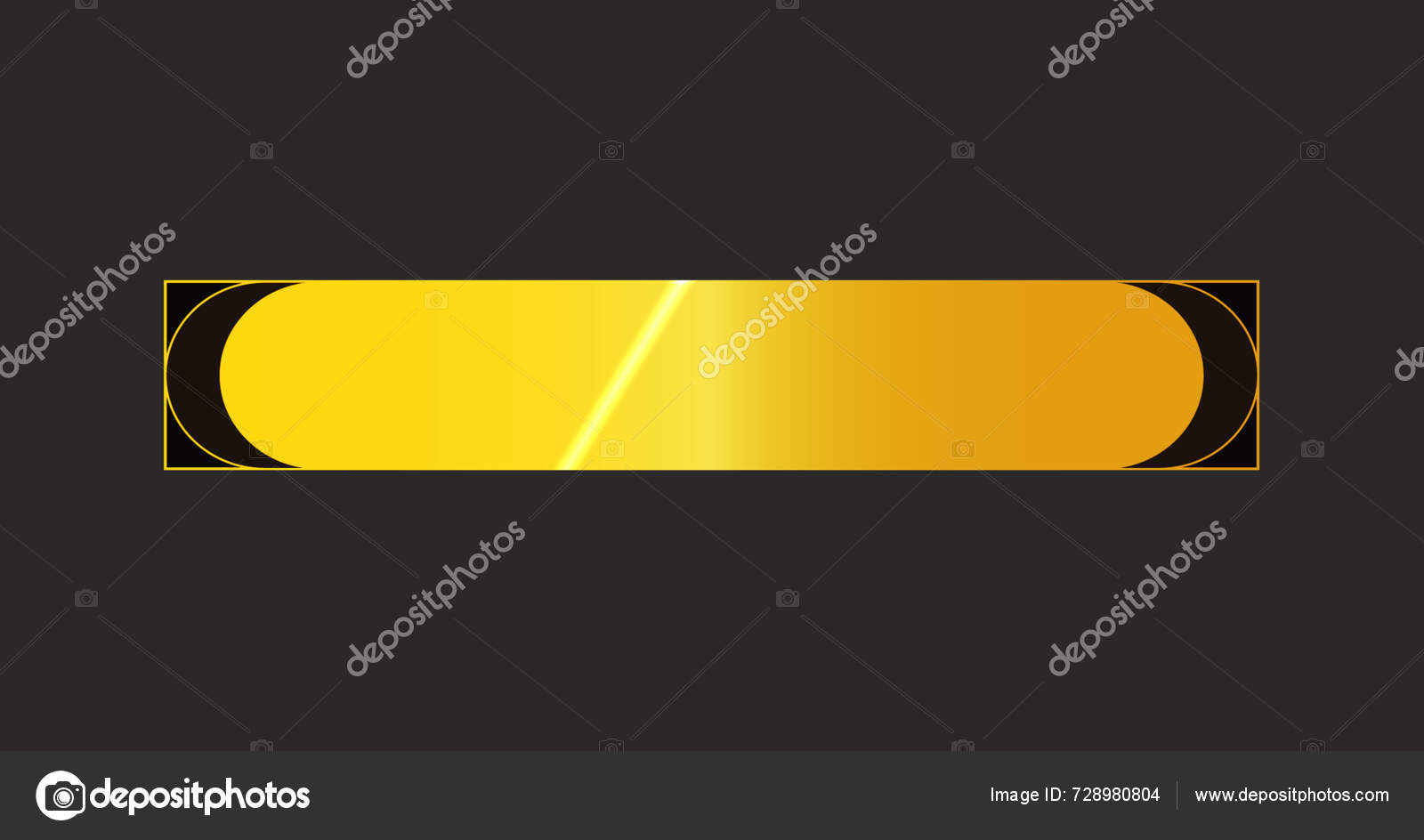 Fancy Lower Third Illustration Cool Designed Golden Lower Third ...
