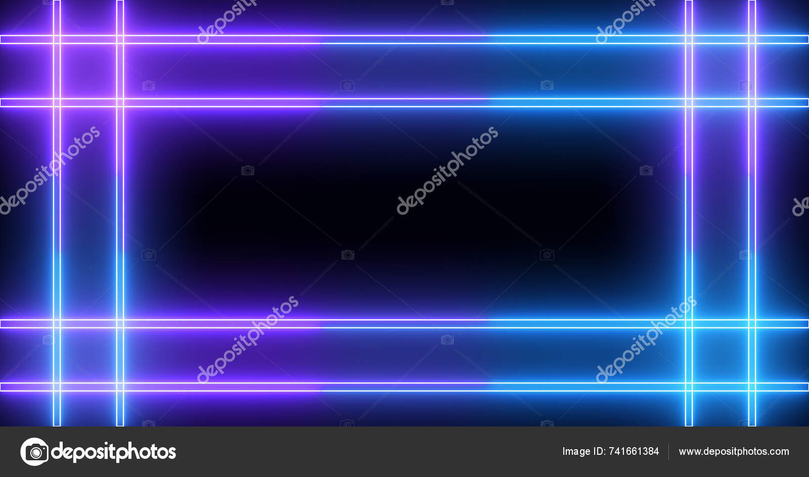 Neon Line Bright Flashing Bright Flashing Neon Lines Effect Electric ...