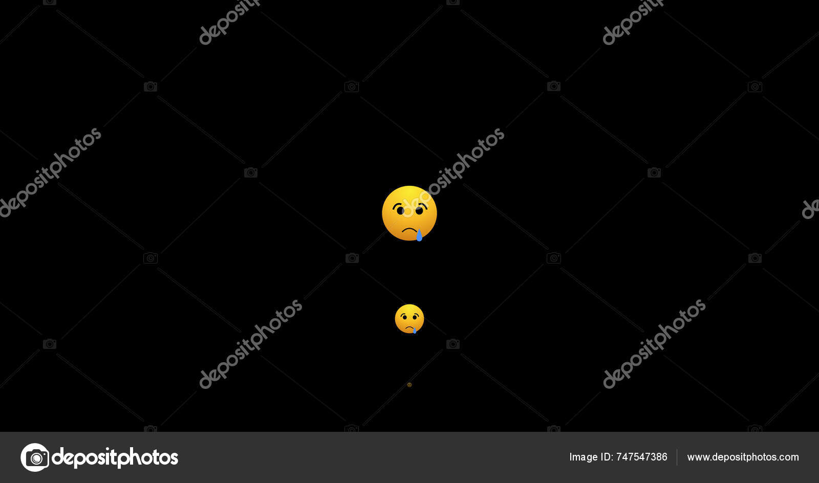 Illustration Live Reactions Sad Emoji Face Social Media Live Reactions ...