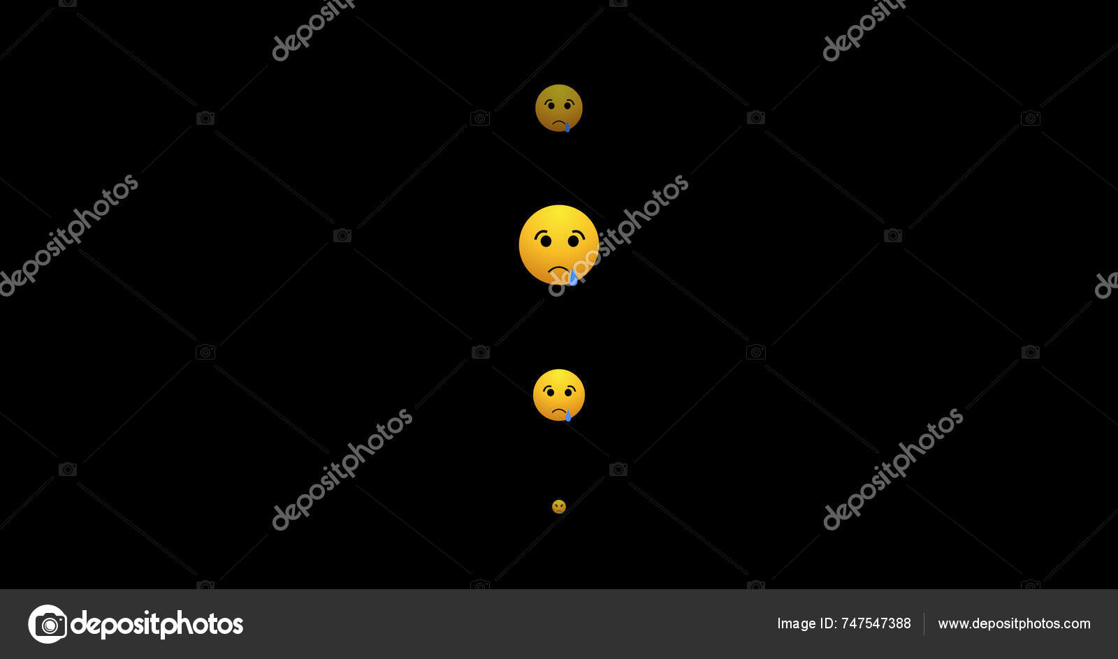 Illustration Live Reactions Sad Emoji Face Social Media Live Reactions ...