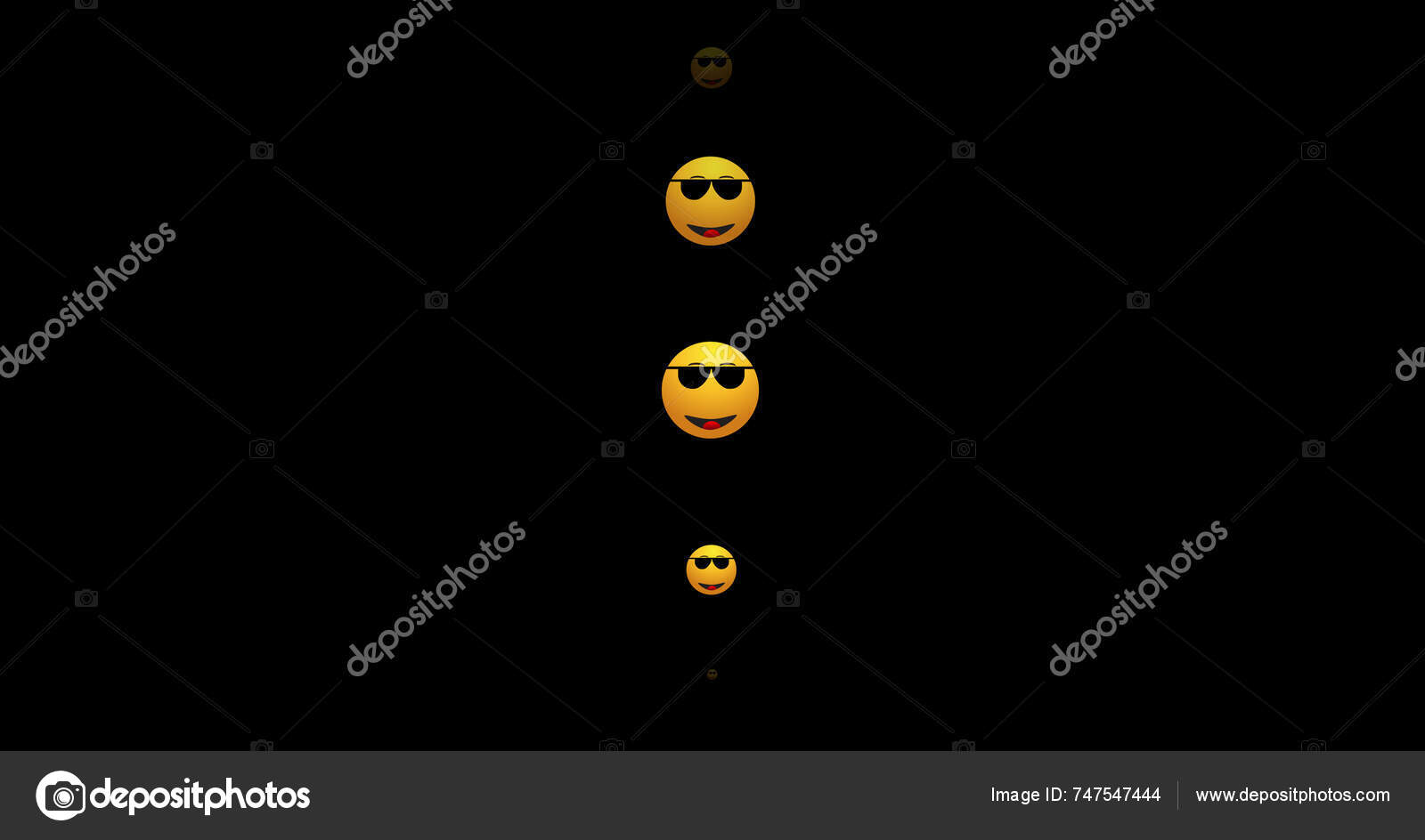Illustration Live Reactions Cool Emoji Face Social Media Live Reactions ...