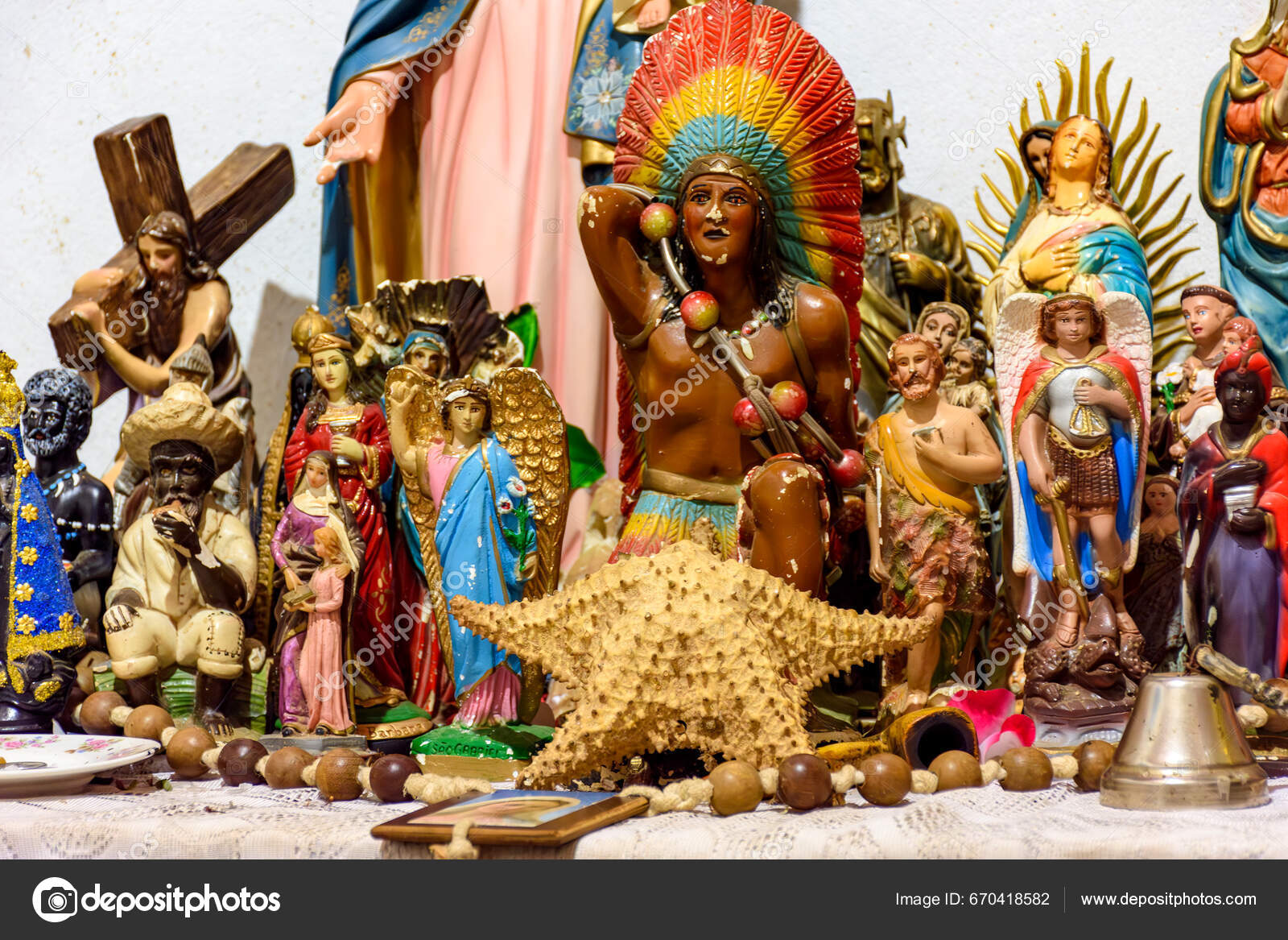 Altar Several Images Saints Entities Religions African Origin Umbanda ...