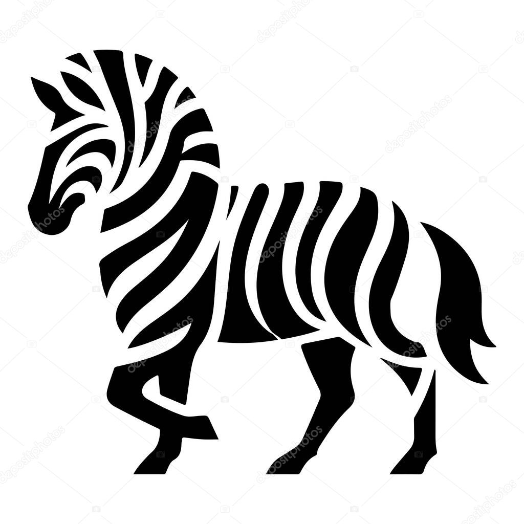 Descubra una llamativa ilustración abstracta de cebra en negrita estilo ...