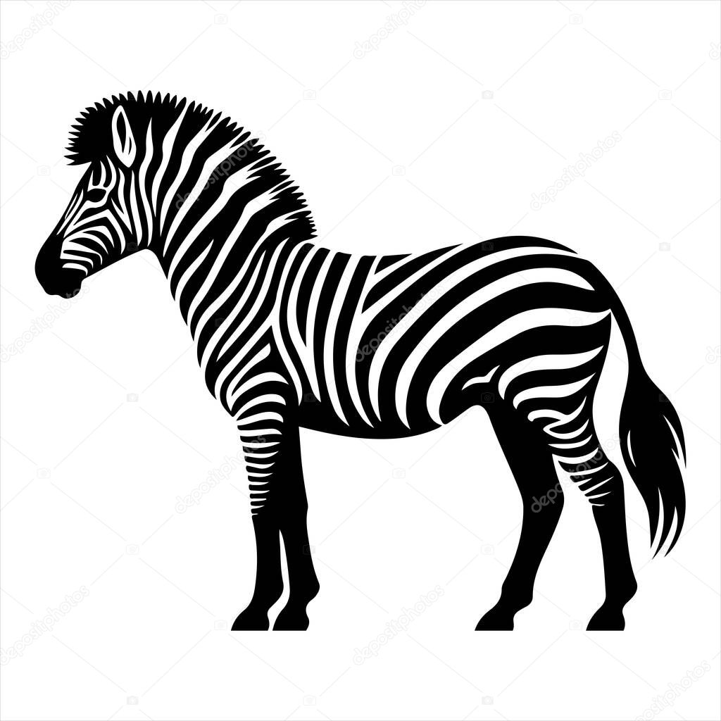 Descubra una llamativa ilustración abstracta de cebra en negrita estilo ...