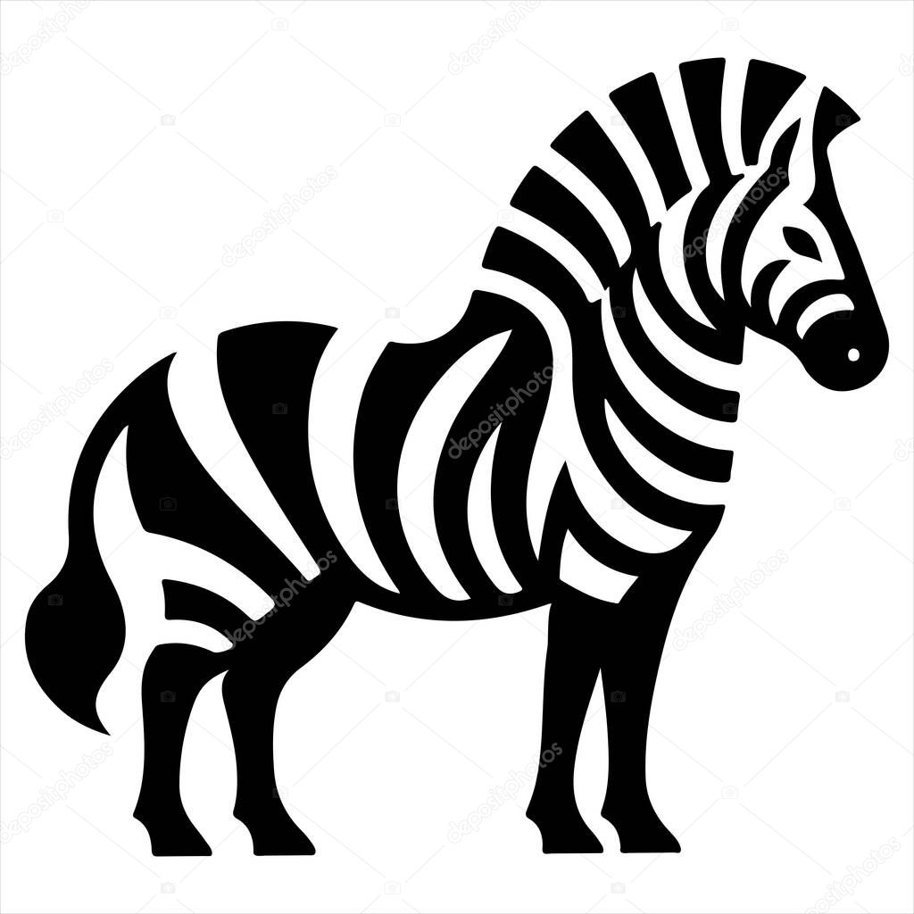 Descubra una llamativa ilustración abstracta de cebra en negrita estilo ...