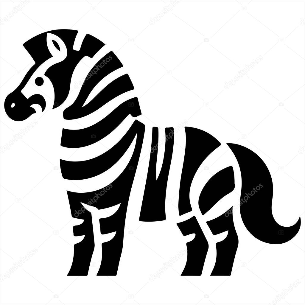 Descubra una llamativa ilustración abstracta de cebra en negrita estilo ...