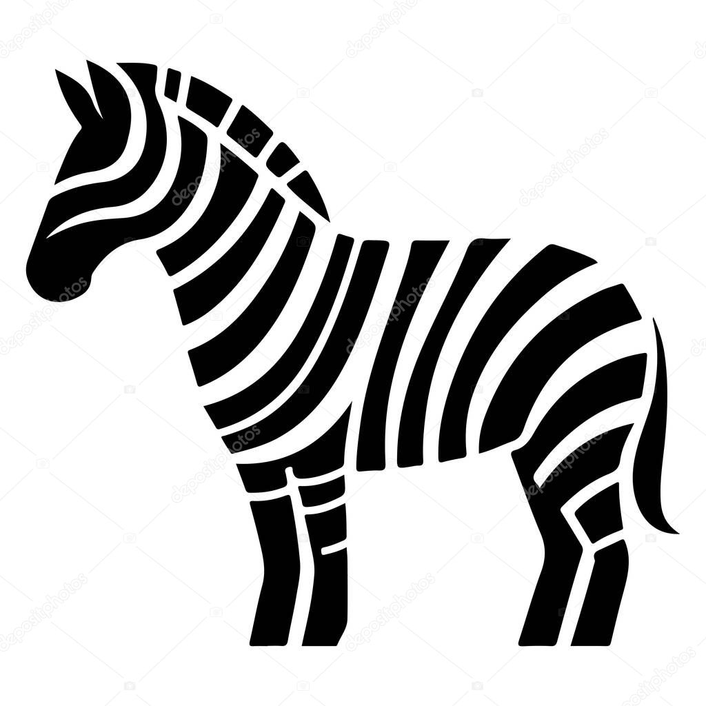 Descubra una llamativa ilustración abstracta de cebra en negrita estilo ...