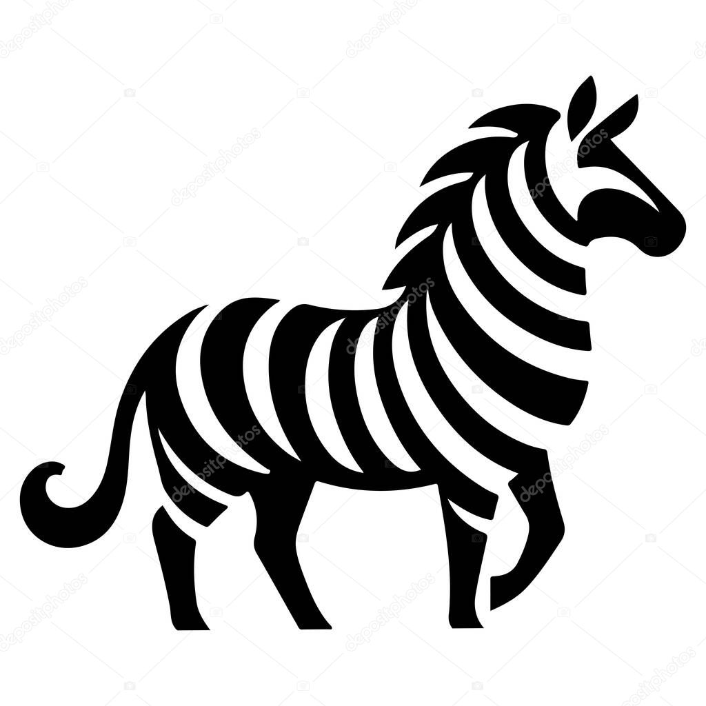 Descubra una llamativa ilustración abstracta de cebra en negrita estilo ...
