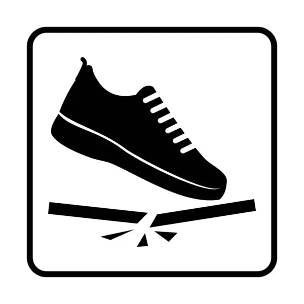 Dilarang di tumit sepatu Vektor Stok, Ilustrasi Dilarang di tumit ...