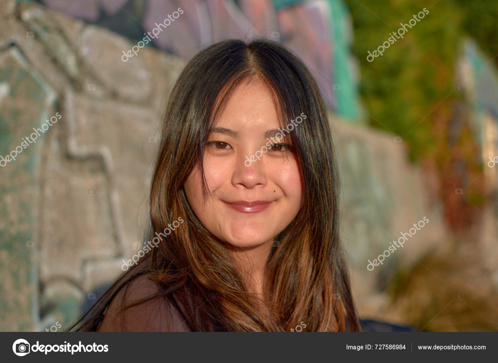 Young Chinese Woman Looking Camera Smiling — Stock Photo © uvamenfoto ...