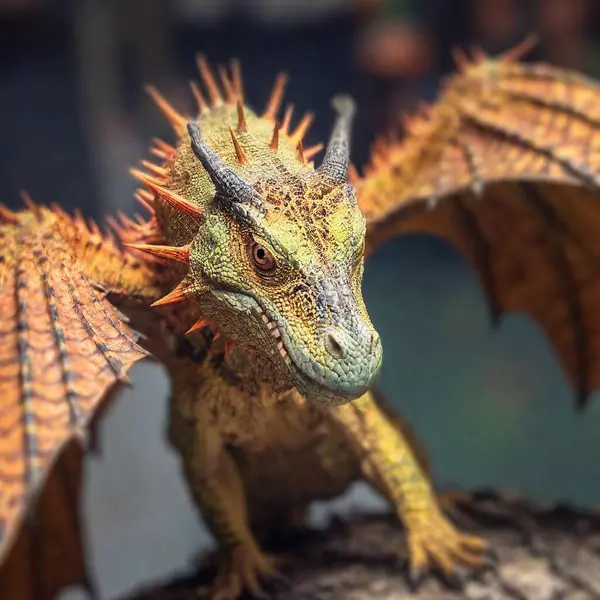 Big full height dragon with wings, very detailed, from above, 8bit ...