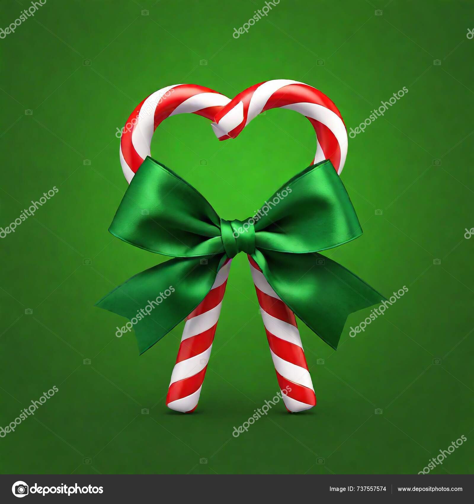 Extreme Macro Candy Cane Bow Shallow Focus Dutch Angle Festive — Stock ...