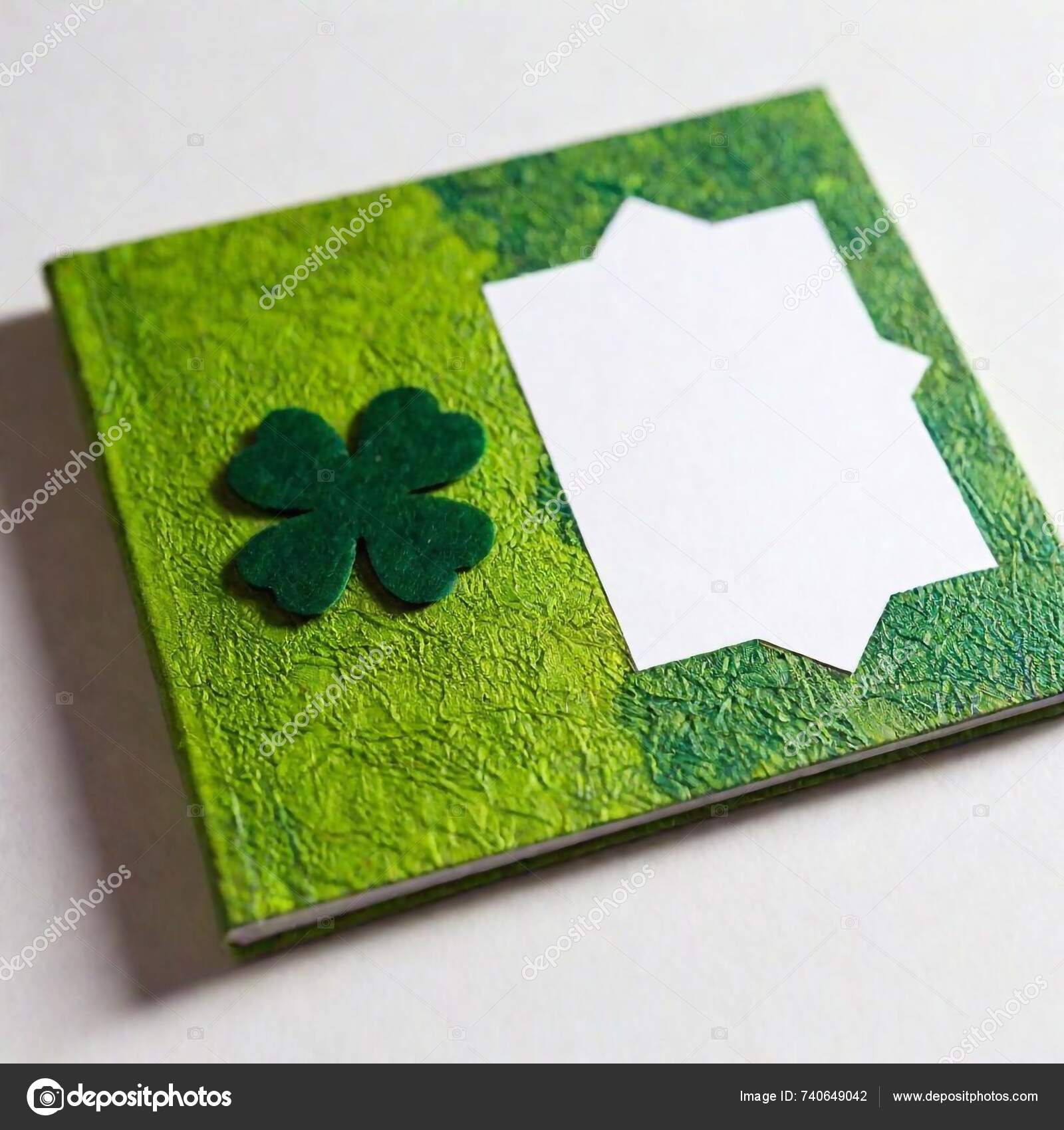 Handmade Book Shamrock Cover — Stock Photo © Depositphotos AI #740649042