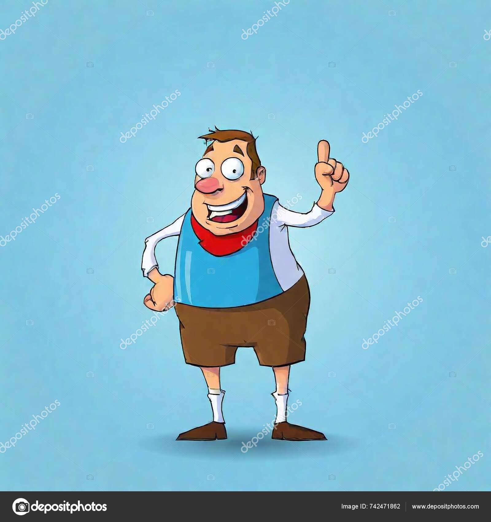 Cartoon Man Showing Thumbs — Stock Photo © Depositphotos AI #742471862