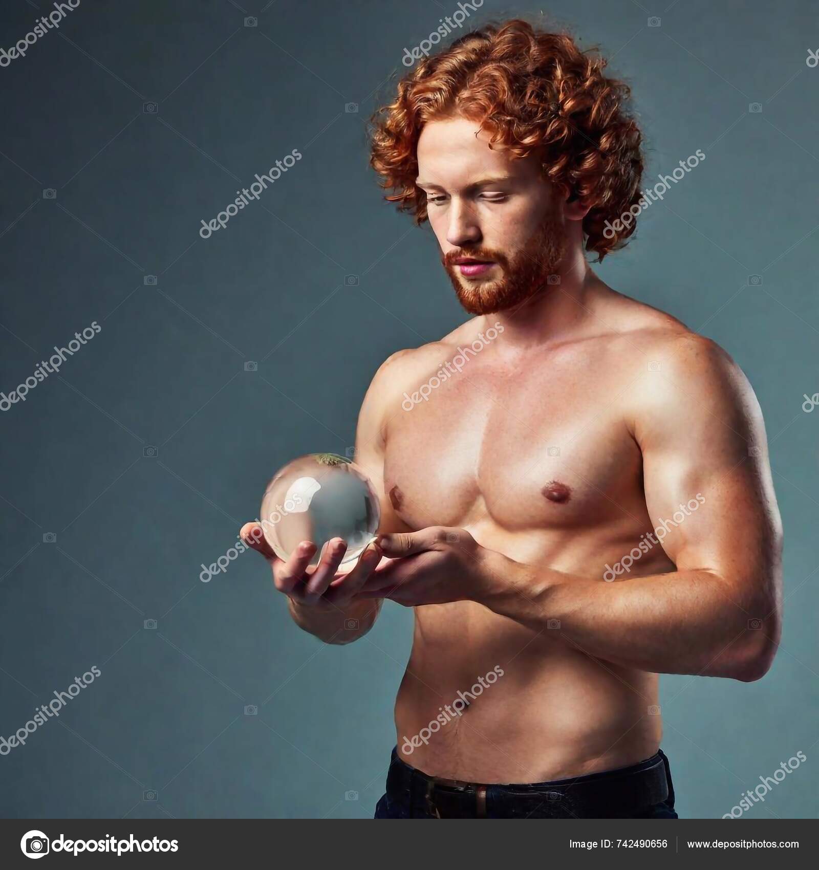 Pale Buff Redhead Irish Ginger Bodybuilder Beefy Hairy Chest Full — Stock Photo © Depositphotos ...