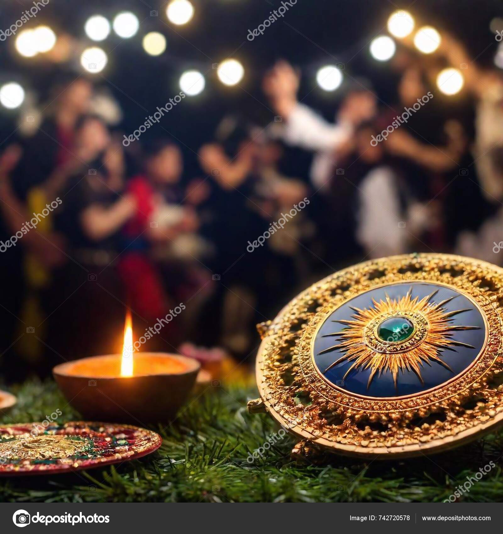 Indian Wedding Ceremony Traditional Wedding Rings Diya — Stock Photo ...