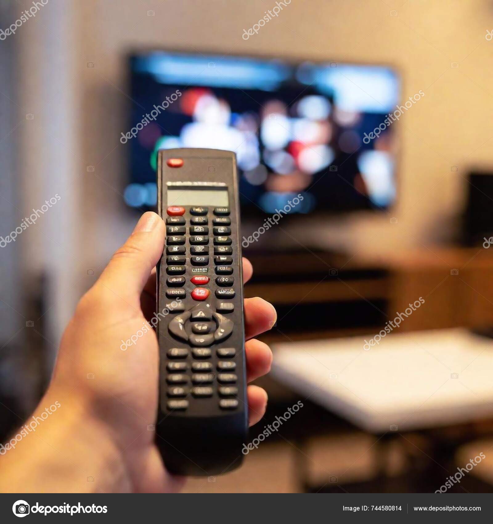High Resolution Ultrarealistic Image Depicting Hand Holding Remote ...