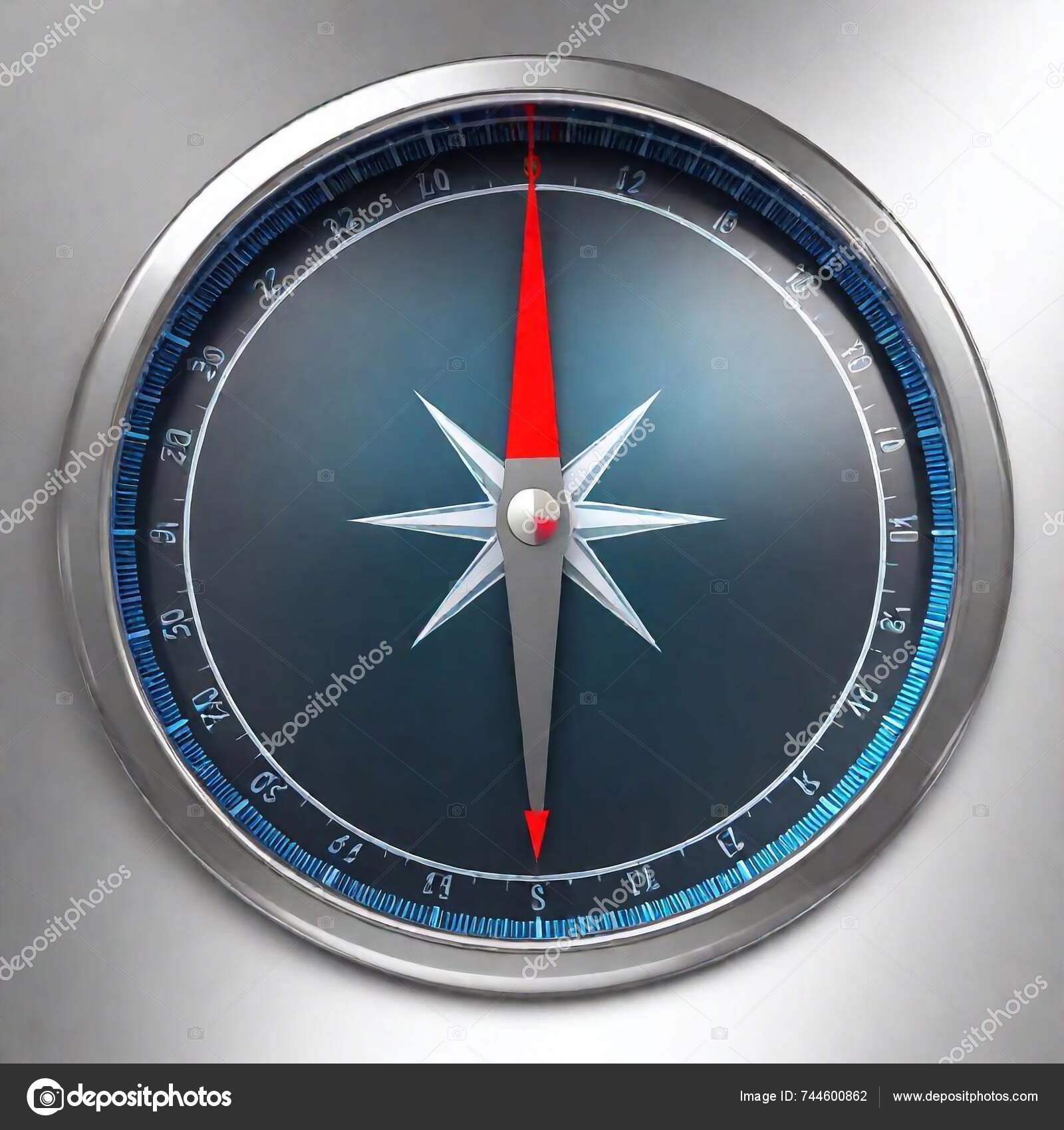 High Resolution Ultrarealistic Digital Artwork Close Compass Needle ...