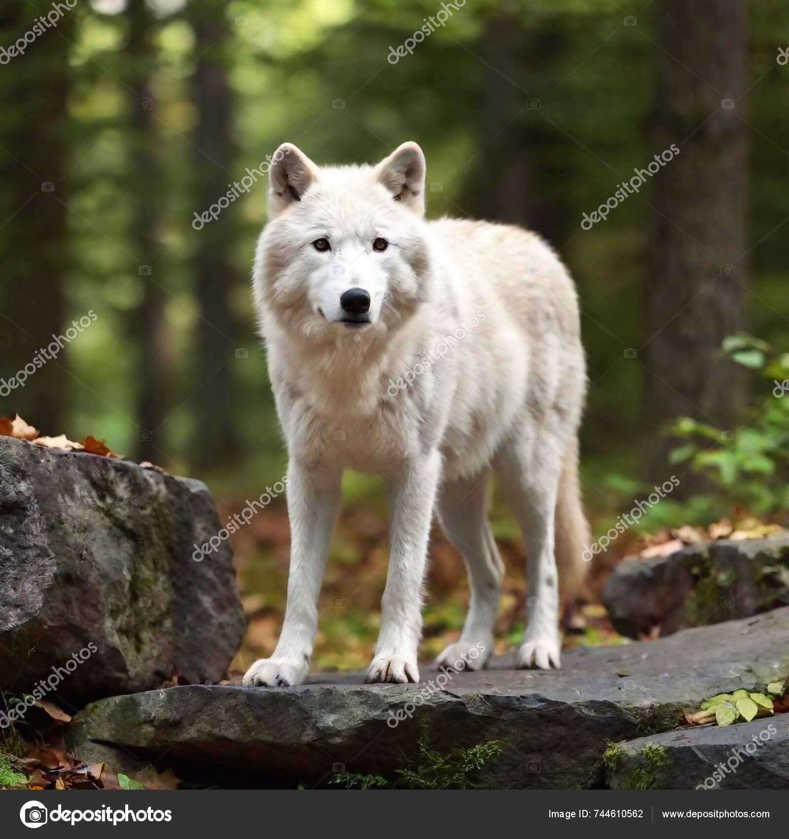 High Resolution Ultrarealistic Image Capturing Majestic White Wolf ...