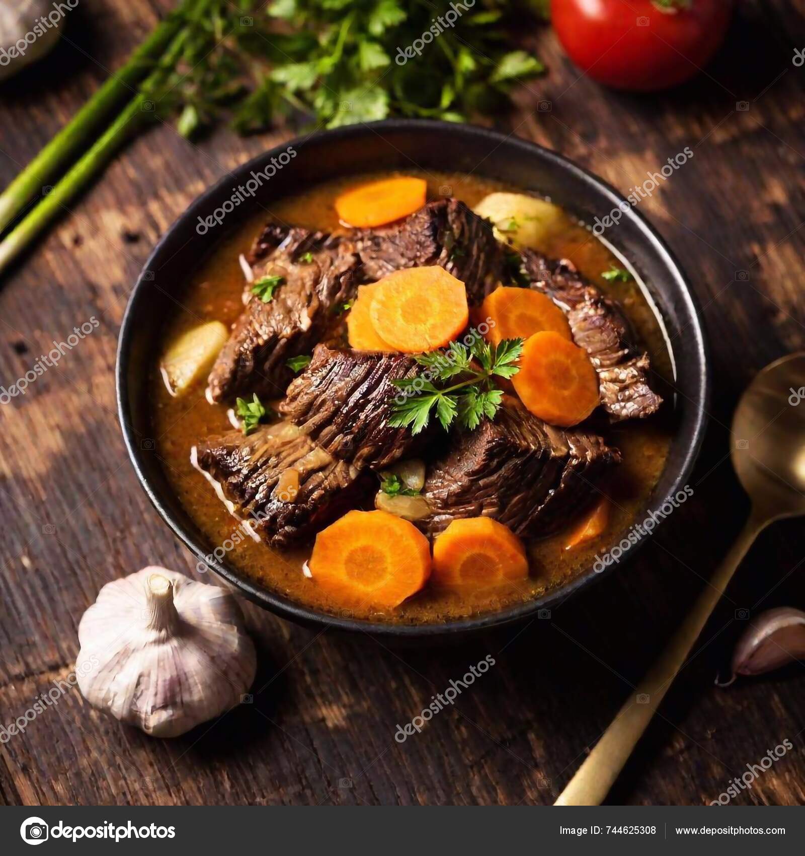 High Resolution Ultrarealistic Image Mouth Watering Beef Stew Still ...