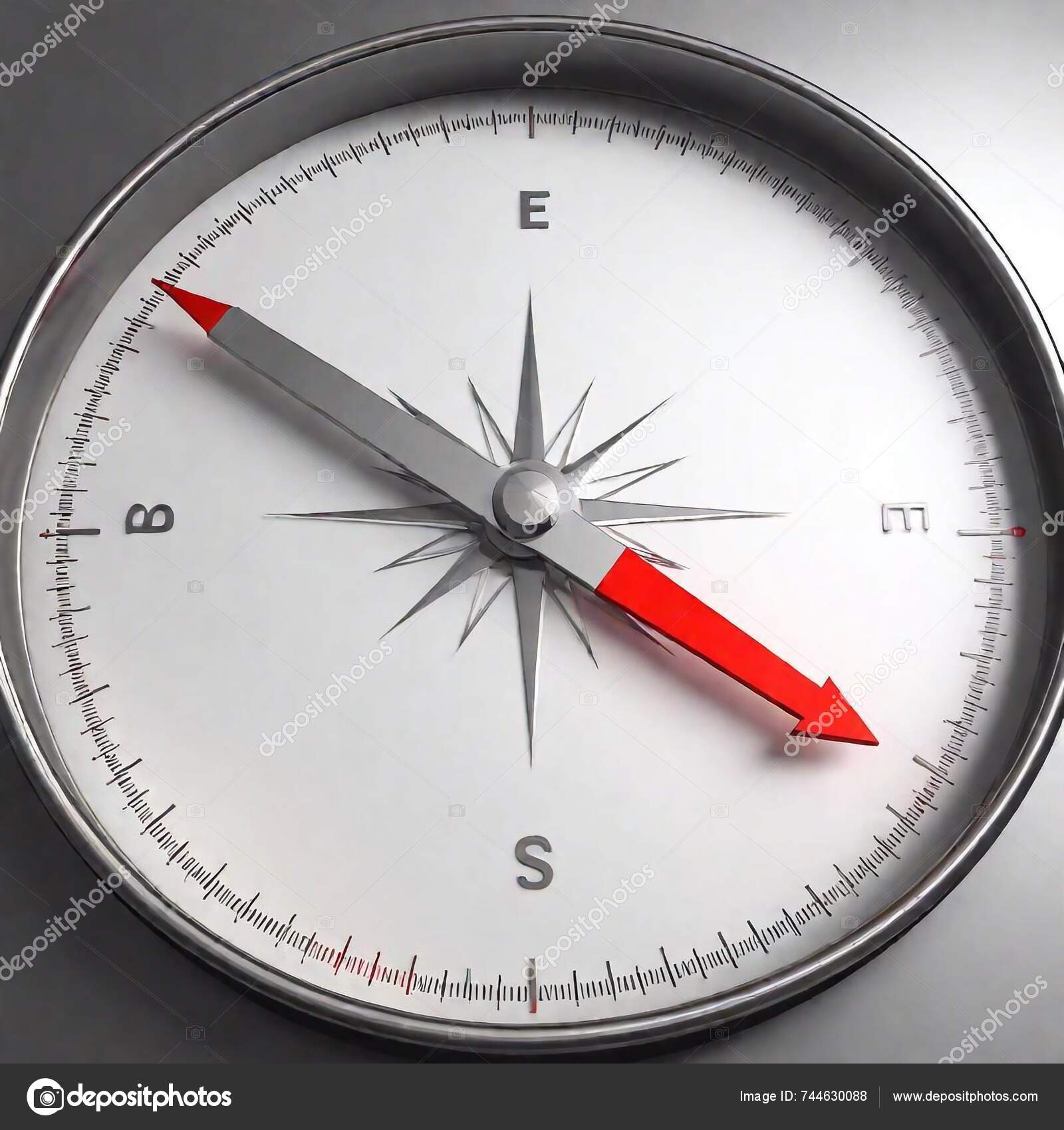 High Resolution Digital Artwork Sleek Compass Displaying Words Problem ...