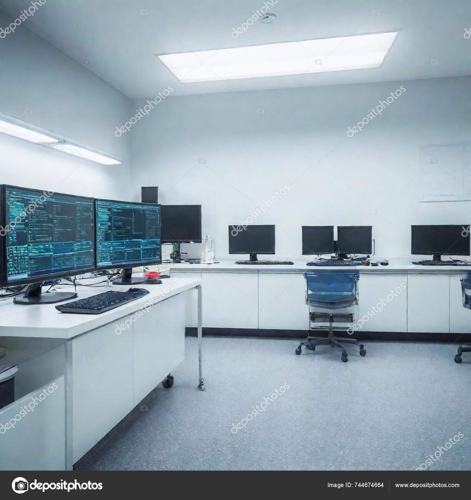 Full Shot Advanced Sterile Laboratory Environment Multiple Workstations ...