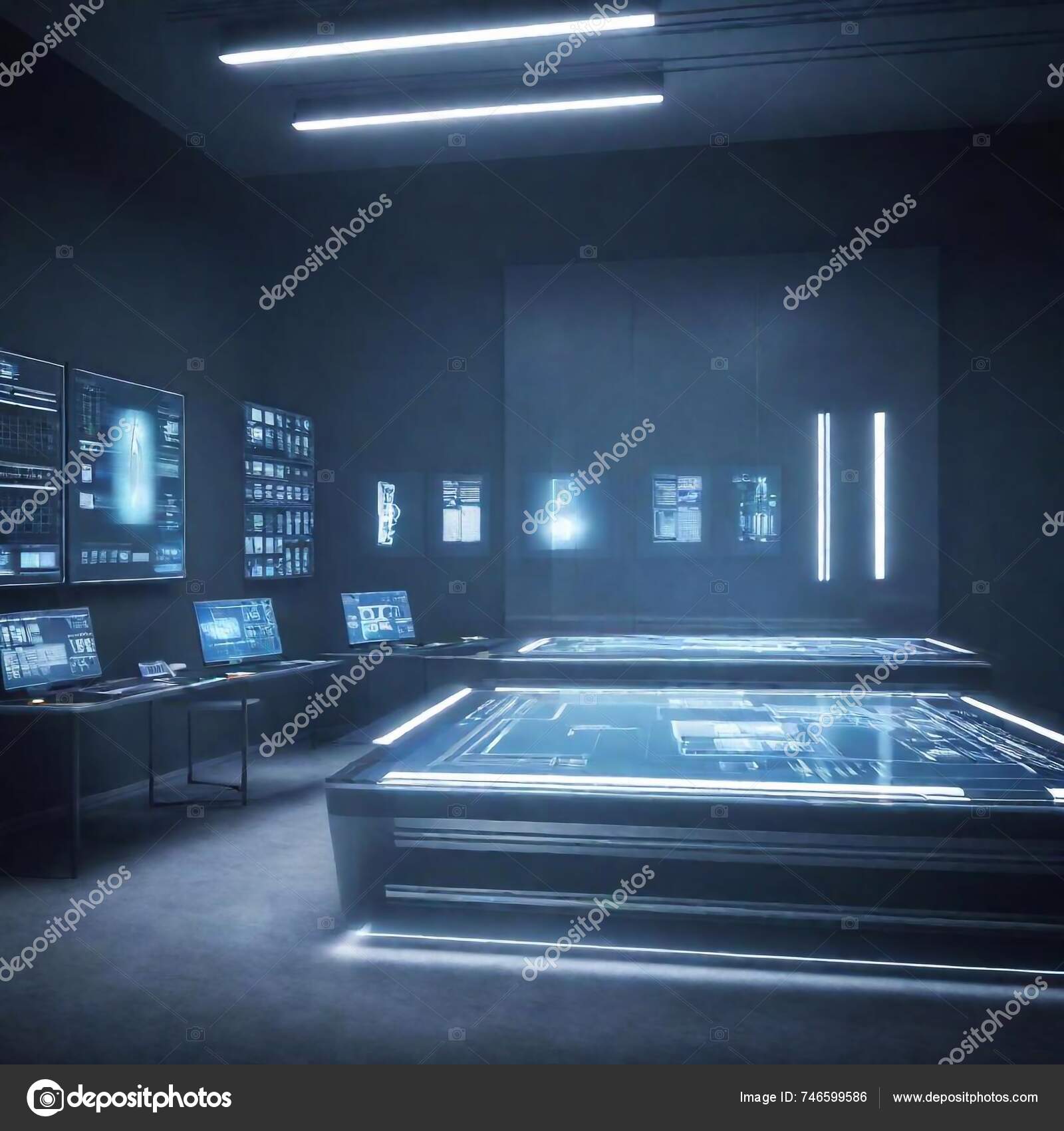 Futuristic Design Studio Tools Used Architectural Visualization ...