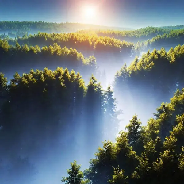 Sunrise forest Stock Photos, Royalty Free Sunrise forest Images ...