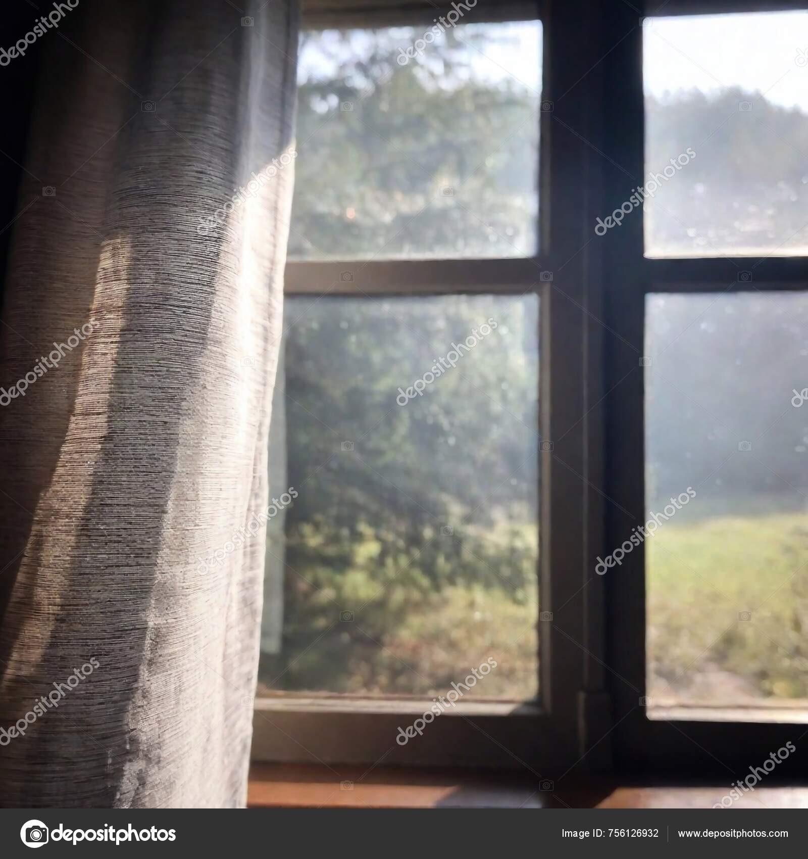 Close Fogged Window Shadowy Figure Barely Visible Other Side Tilt ...