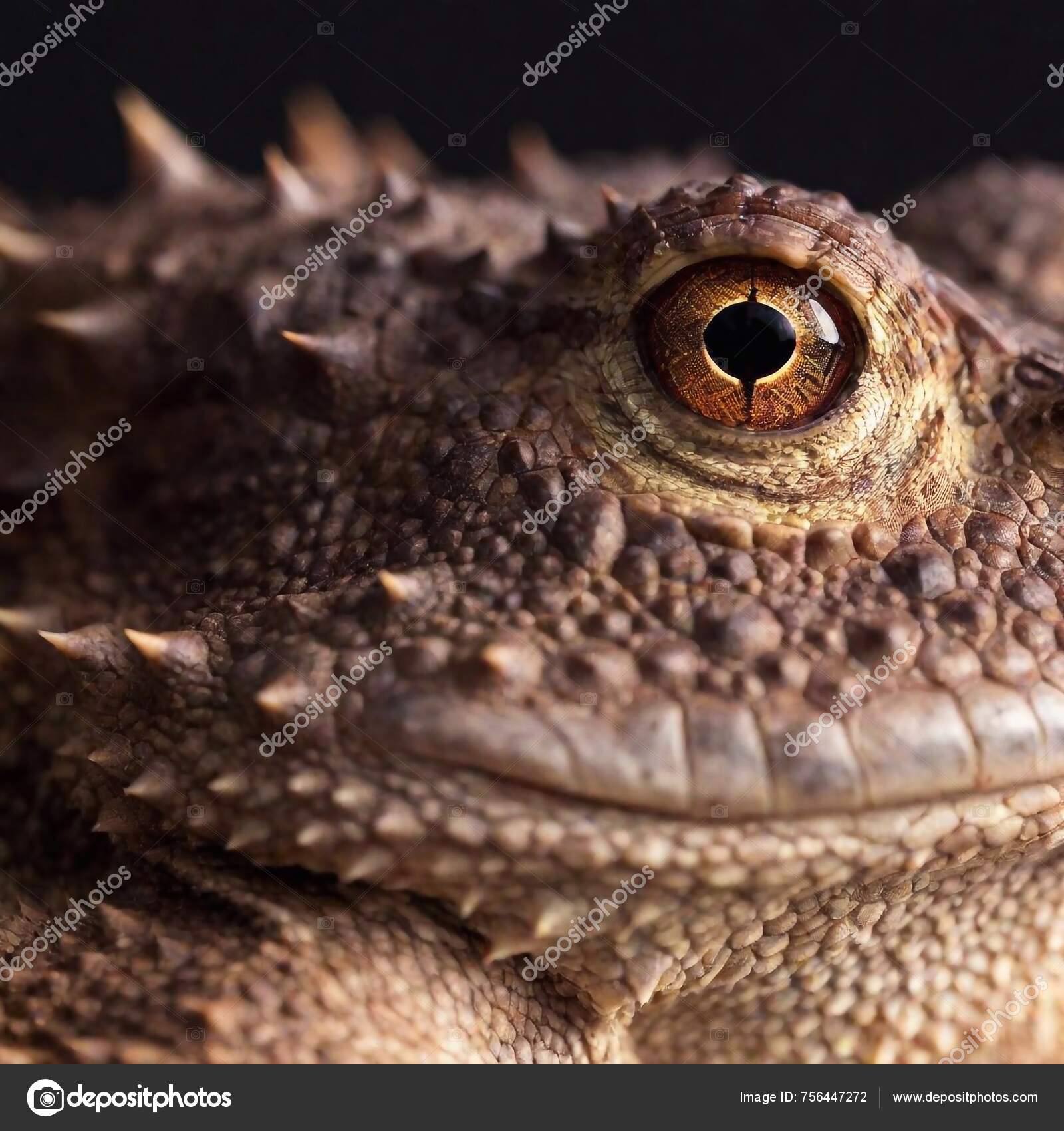 Extreme Macro Horned Toad's Eye — Stock Photo © Depositphotos AI #756447272