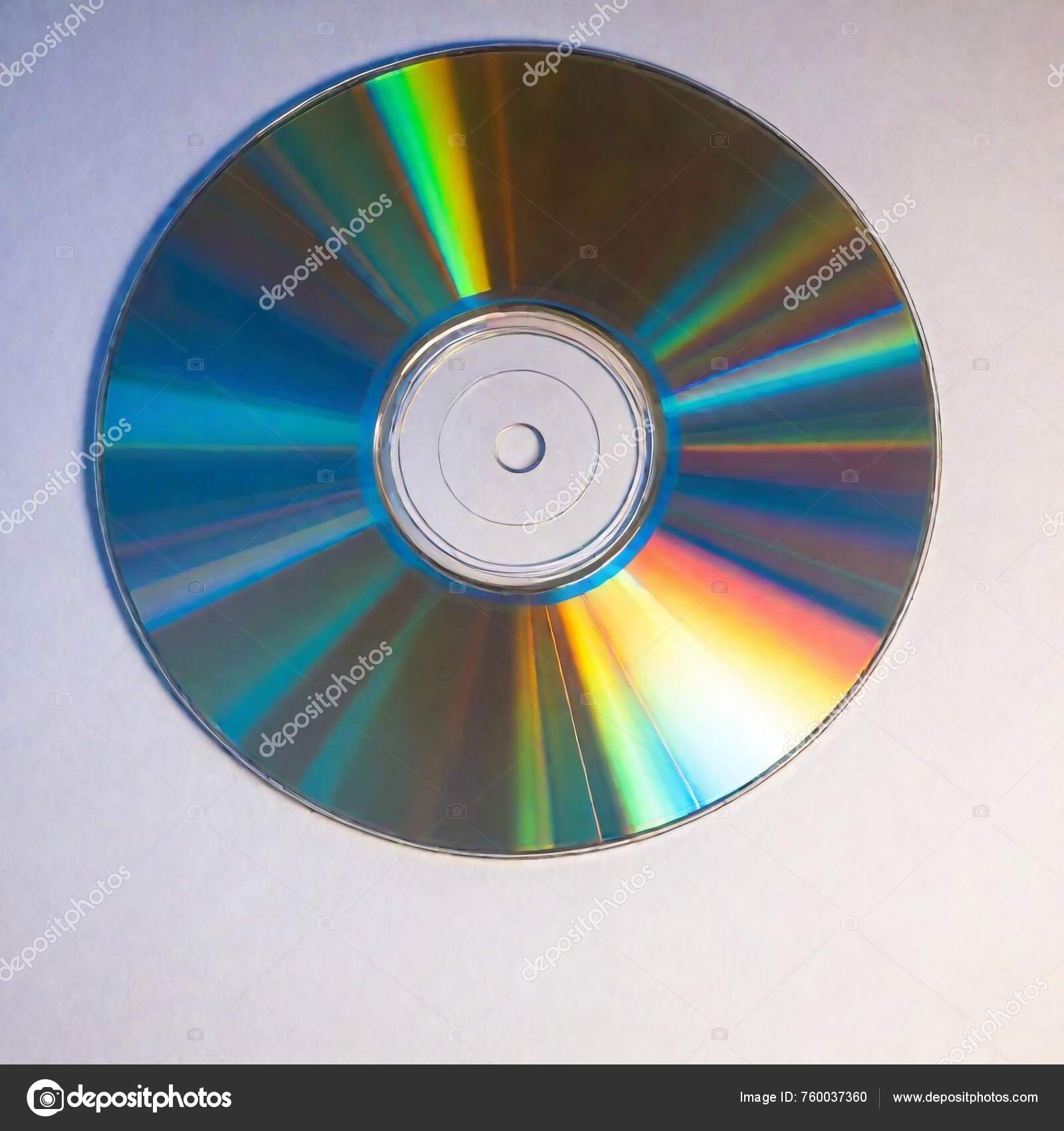 Compact Disk Close Centered Isolated White Background — Stock Photo ...