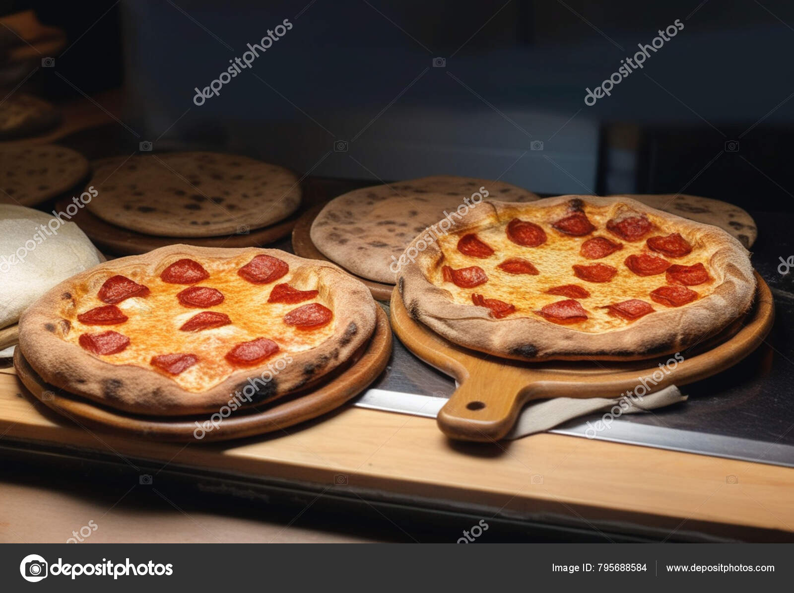 Rustic Roman Pizzeria Setting Fresh Pinsa Display — Stock Photo ...
