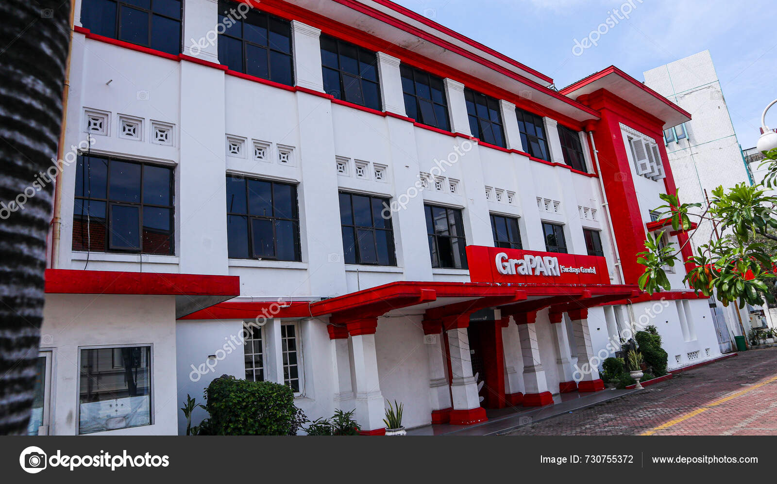 Surabaya Indonesia June 2024 Office Building Telkomsel Grapari Surabaya ...