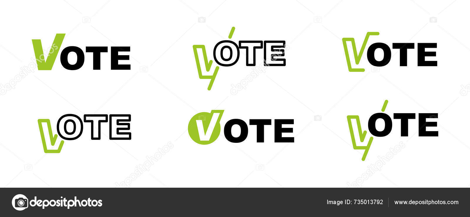 Set Vote Vector Icons Election Ballot Icon Vector Eps — Stock Photo ...
