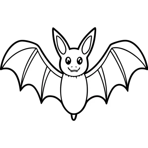 Cute Bat Clipart Black And White
