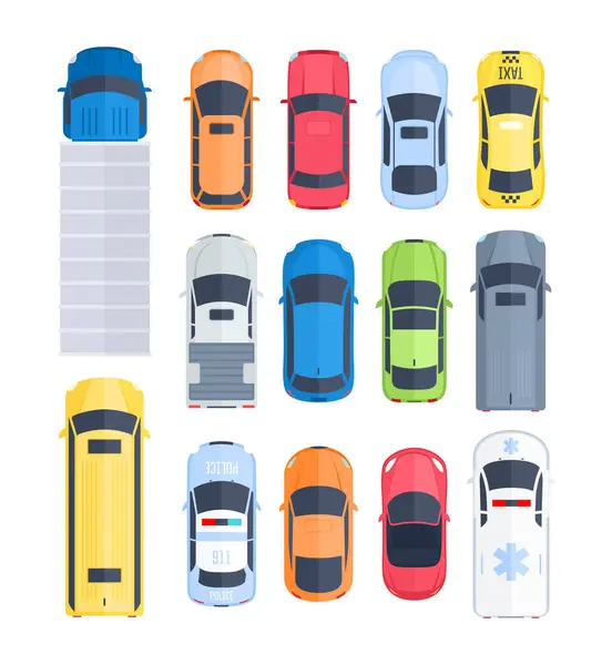 Car top view Vector Images | Depositphotos