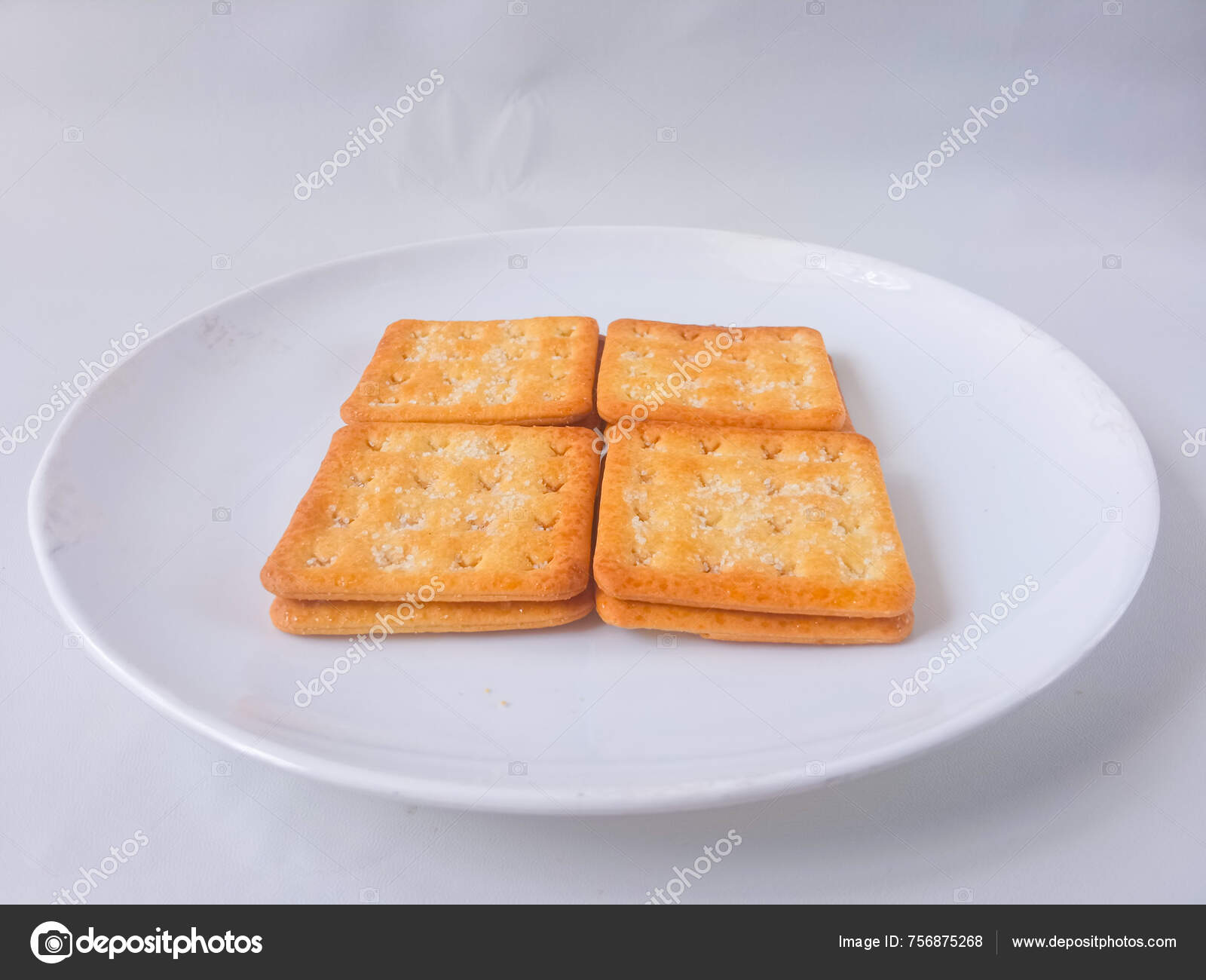 Sugar Coated Biscuits Also Known Malkist Sweet Crispy Served White ...