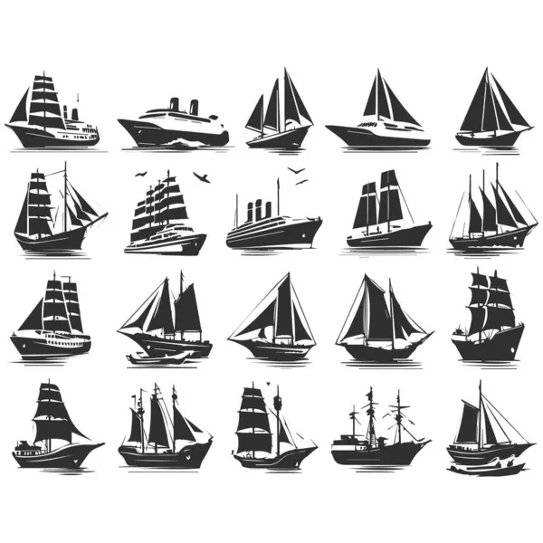 Fleet of ships Vector Images | Depositphotos