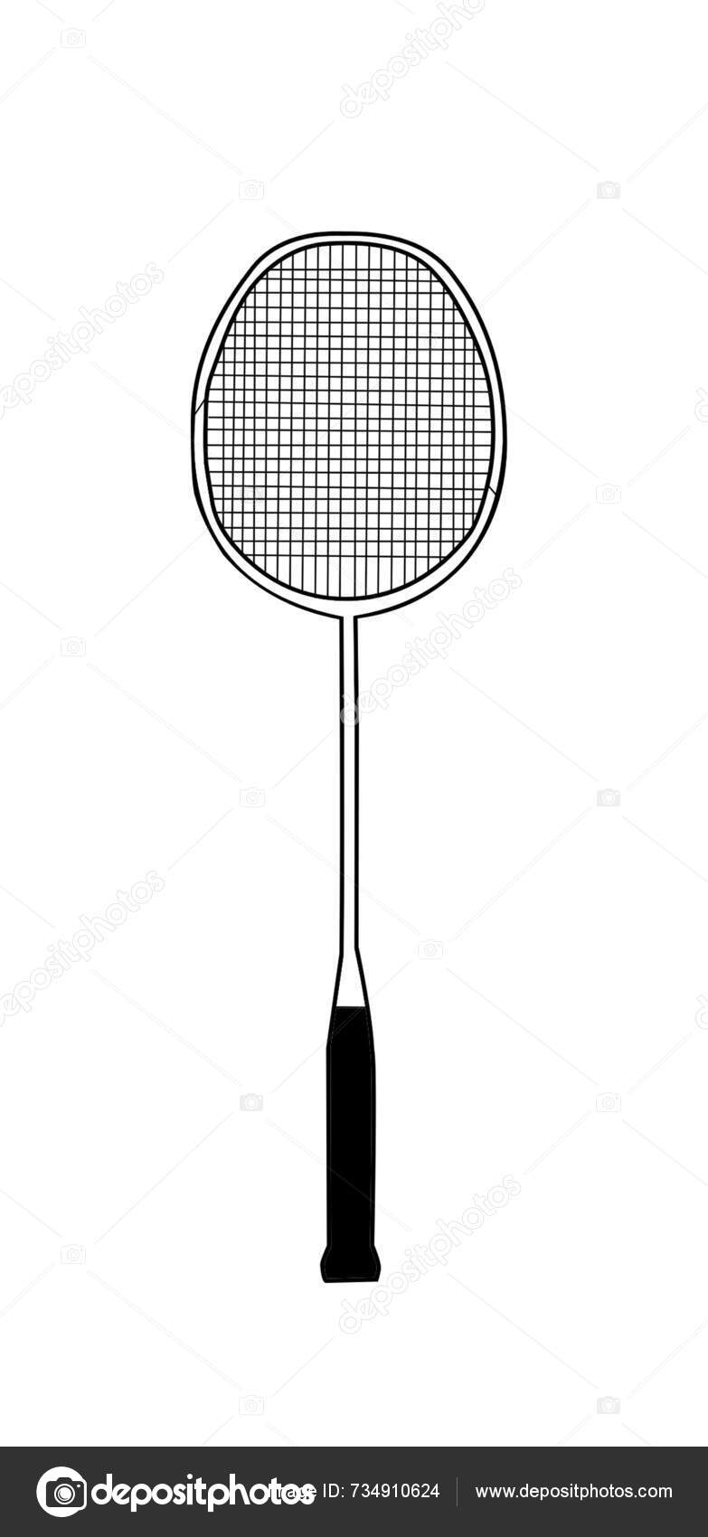 Badminton Racket Sketch Vector Illustration — Stock Photo © Liart_5 ...