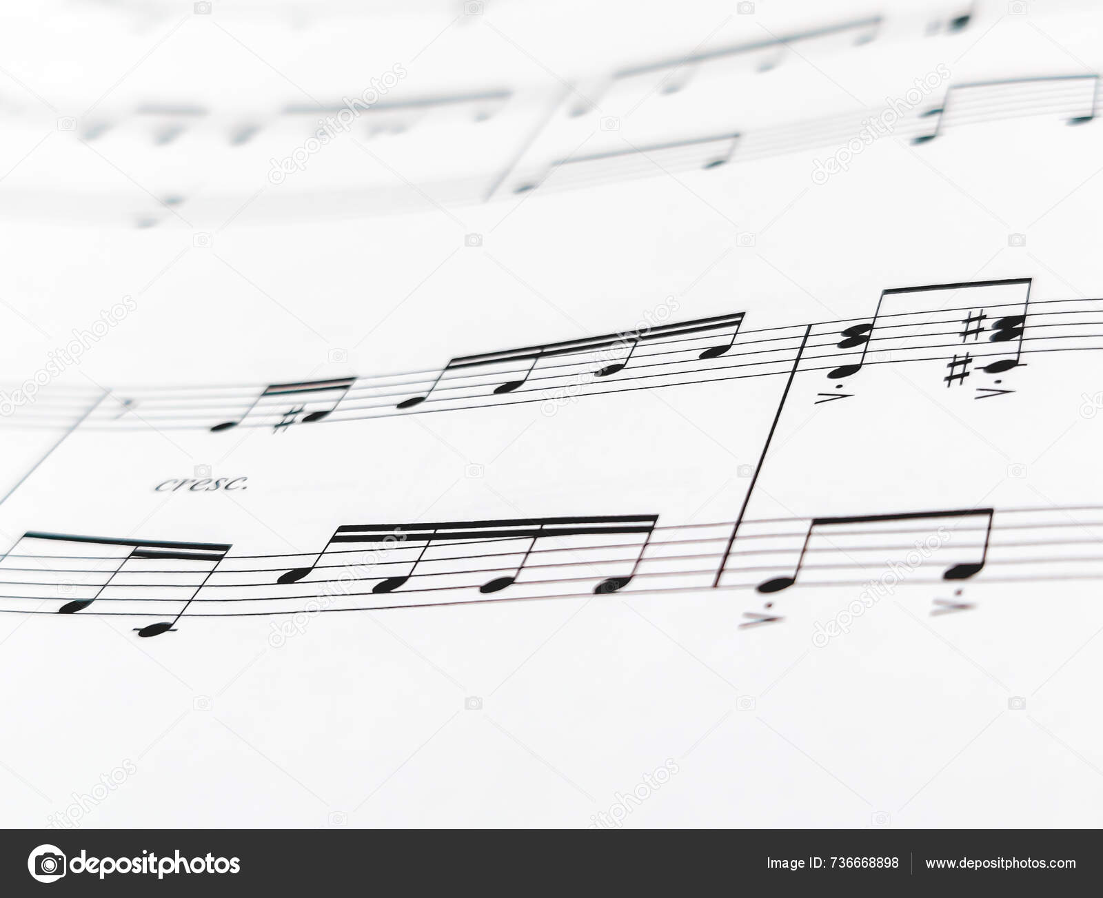 Close Music Notes — Stock Photo © Valtteri #736668898