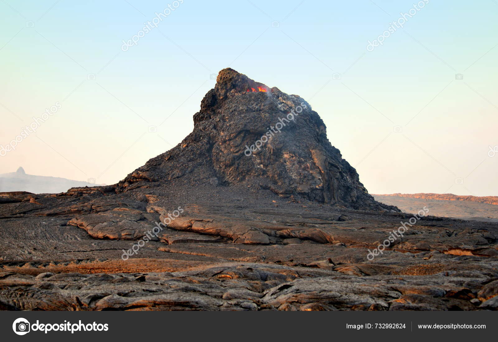 Erta Ale Chain Volcanoes Located Afar Triangle Ethiopia Here Earth ...