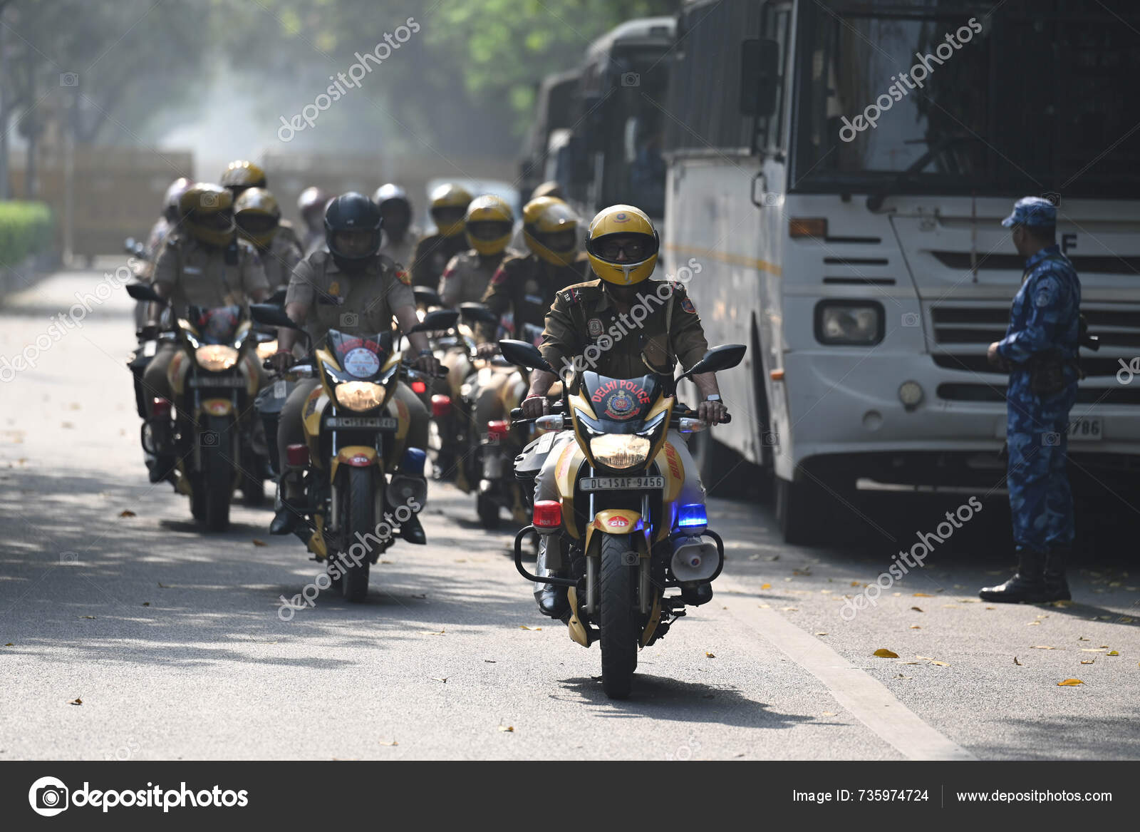 New Delhi India March 2024 Heavy Security Forces Deployed Ito — Stock ...
