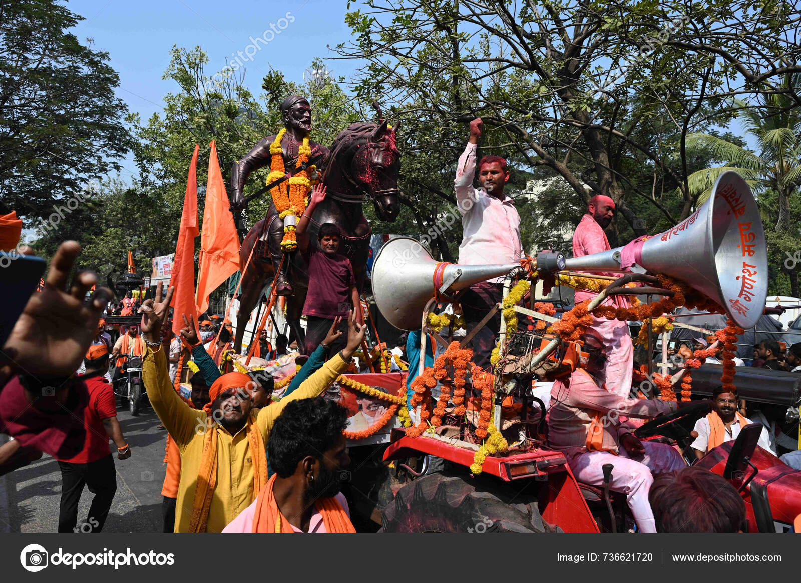 Navi Mumbai India January 2024 Huge Crowd Gather Chhatrapati Shivaji ...