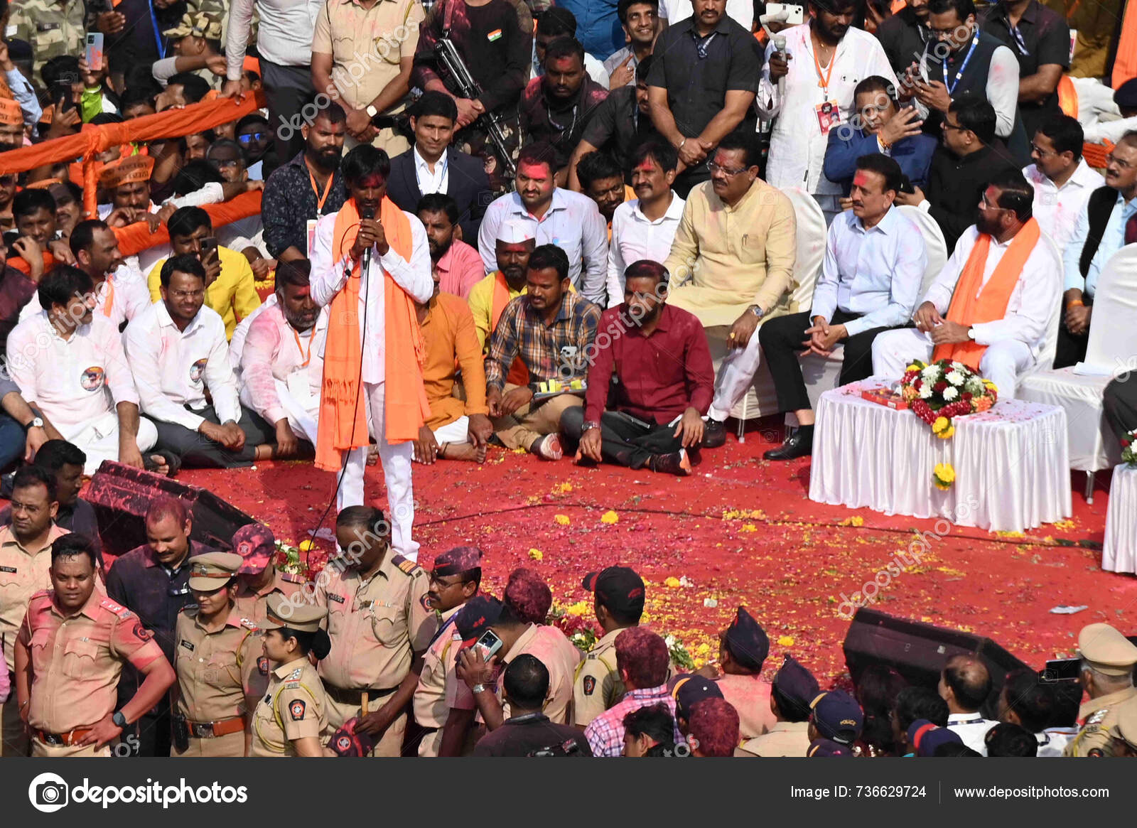 Navi Mumbai India January 2024 Huge Crowd Gather Chhatrapati Shivaji ...