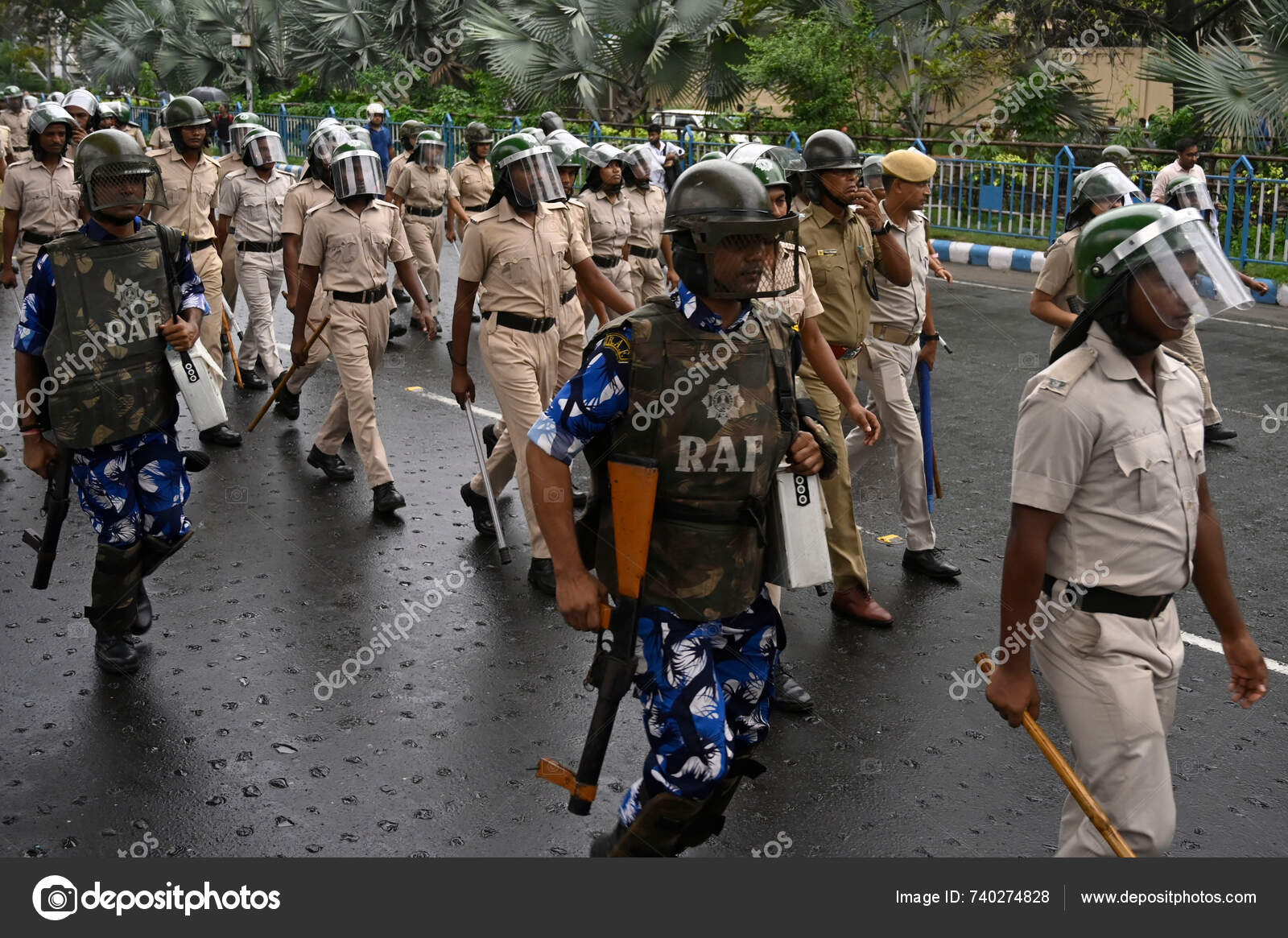 Police Lathi Charge Football Fans Two Main Club Mohun Bagan — Stock ...