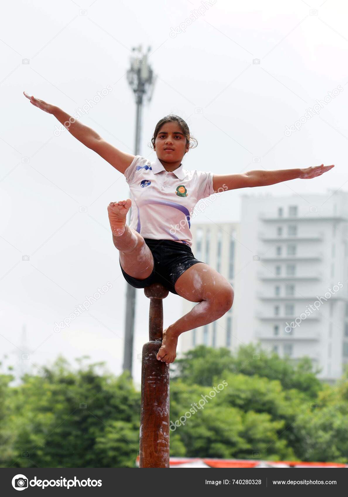 Girl Bhagwati Arsh Kanya Gurukul Perform Mallakhamb 78Th Independence ...