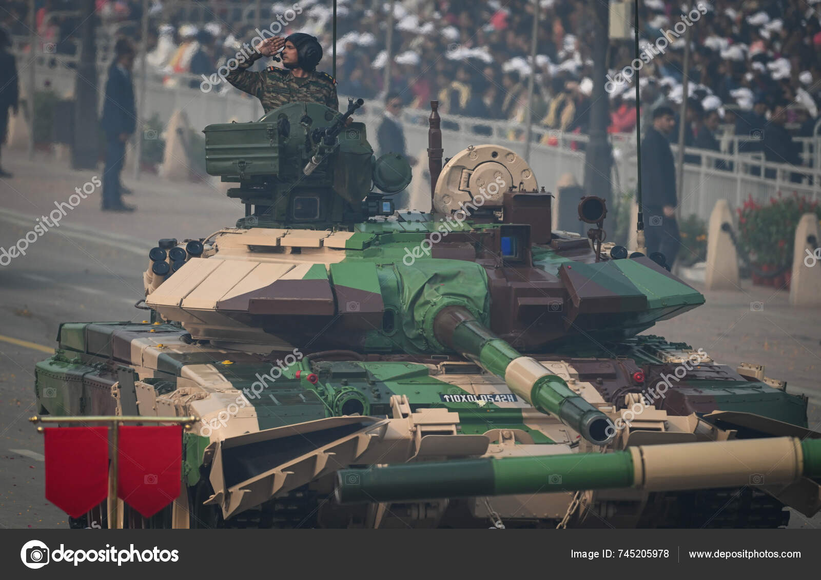 New Delhi India January 2024 T90 Tanks Display 75Th Republic — Stock Editorial Photo ...
